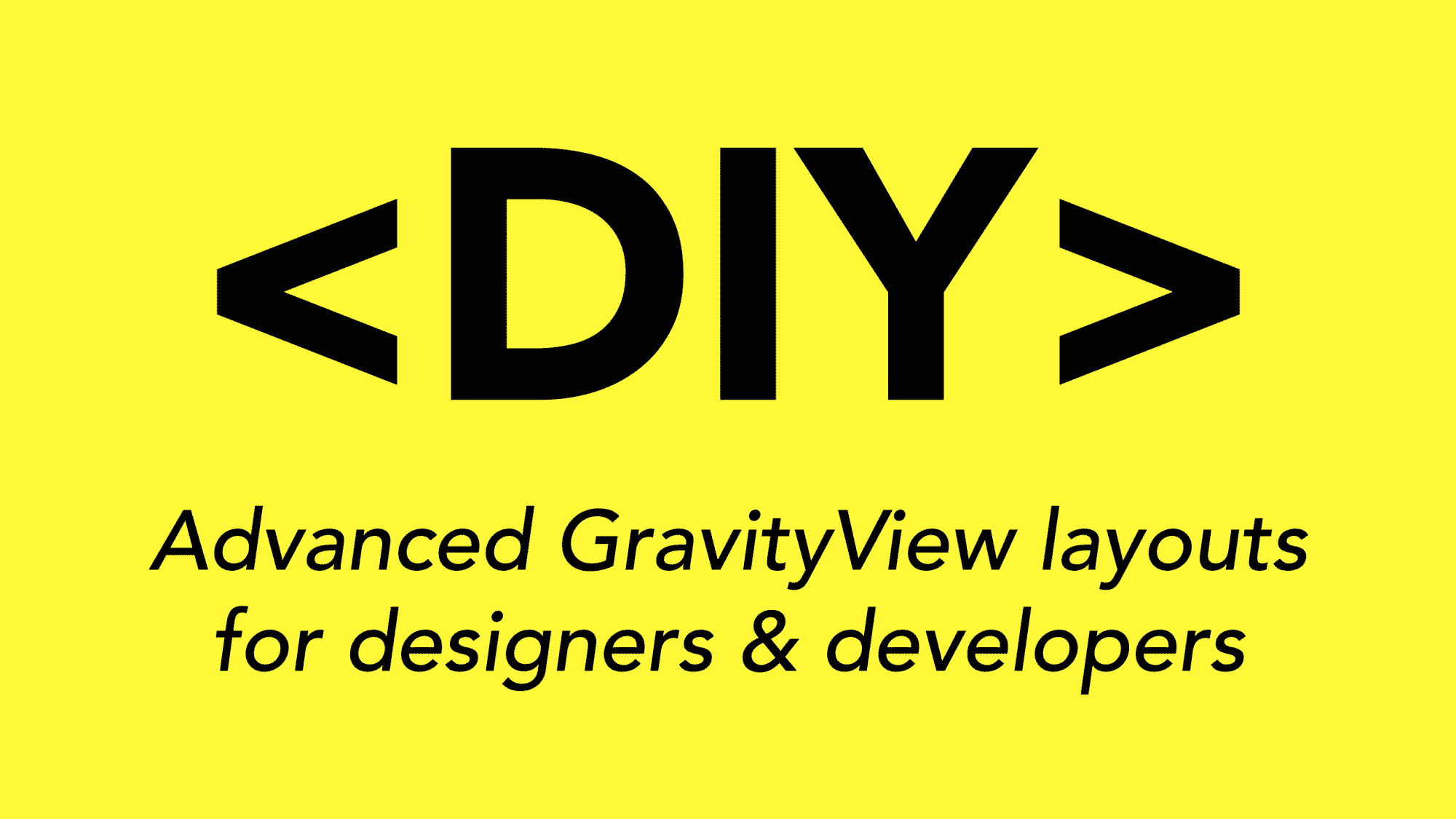 Announcing the Brand New DIY Layout - GravityKit