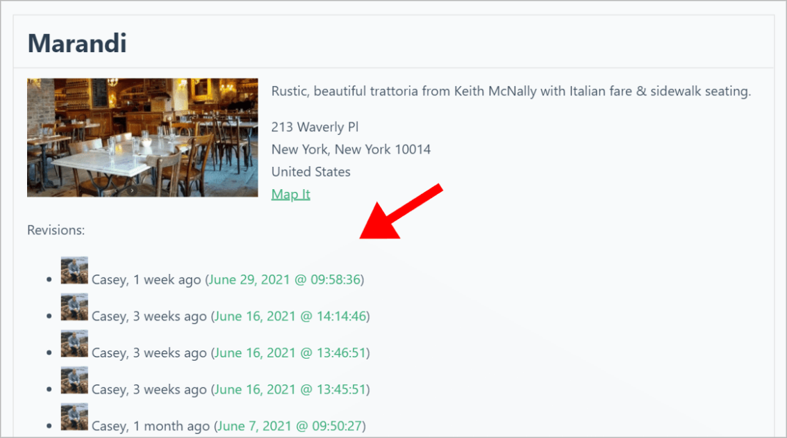 GravityView: Display Entry Revisions on the Front End - GravityKit