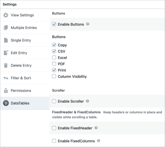 DataTables for GravityView - Display Gravity Forms Entries in a Table