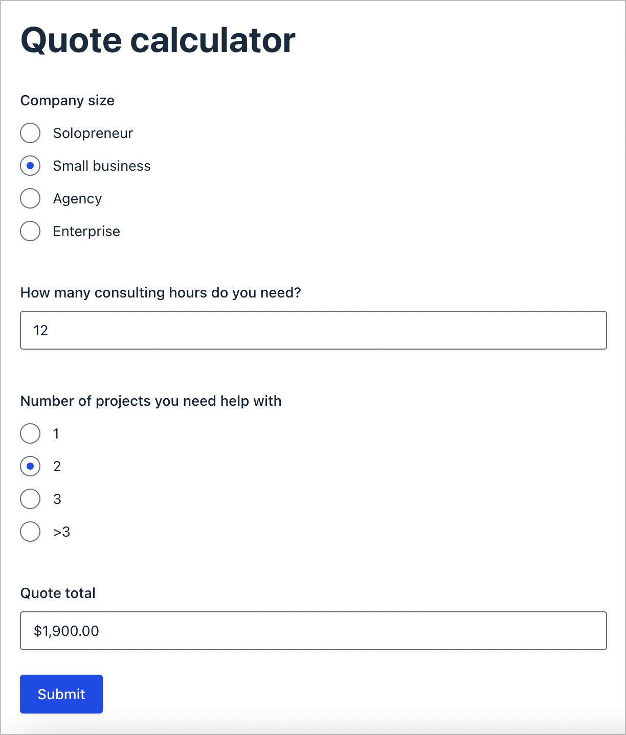 How to build a quote calculator for lead gen using Gravity Forms ...