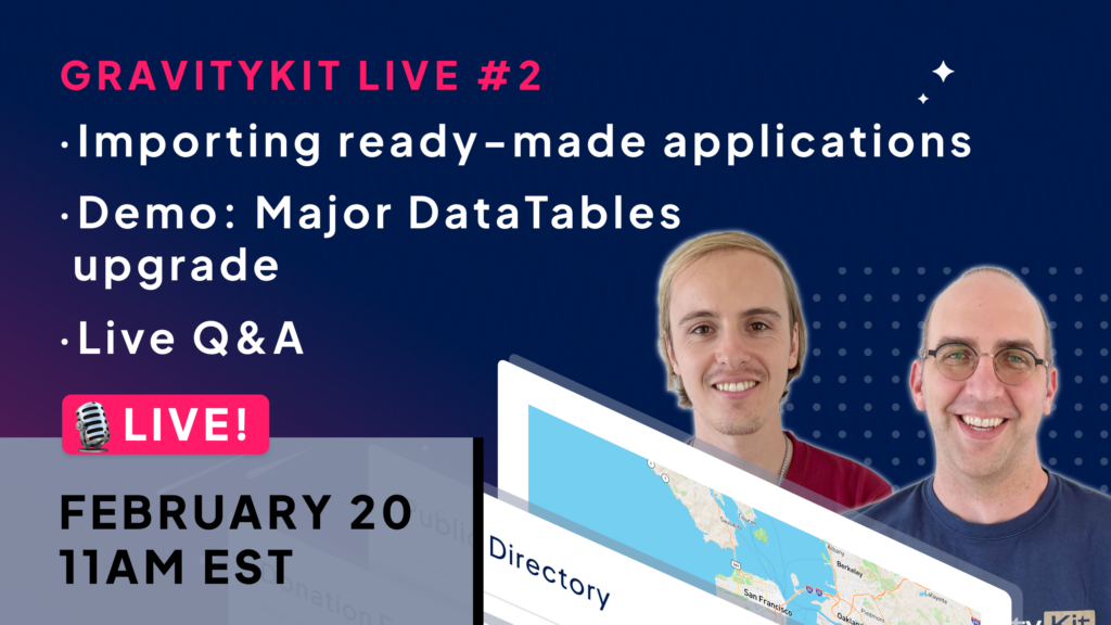 Gravitykit Live Importing Ready Made Applications Live Qanda Gravitykit 0188