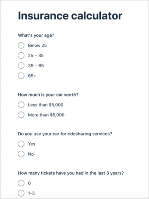 How to create an insurance quote calculator for WordPress - GravityKit