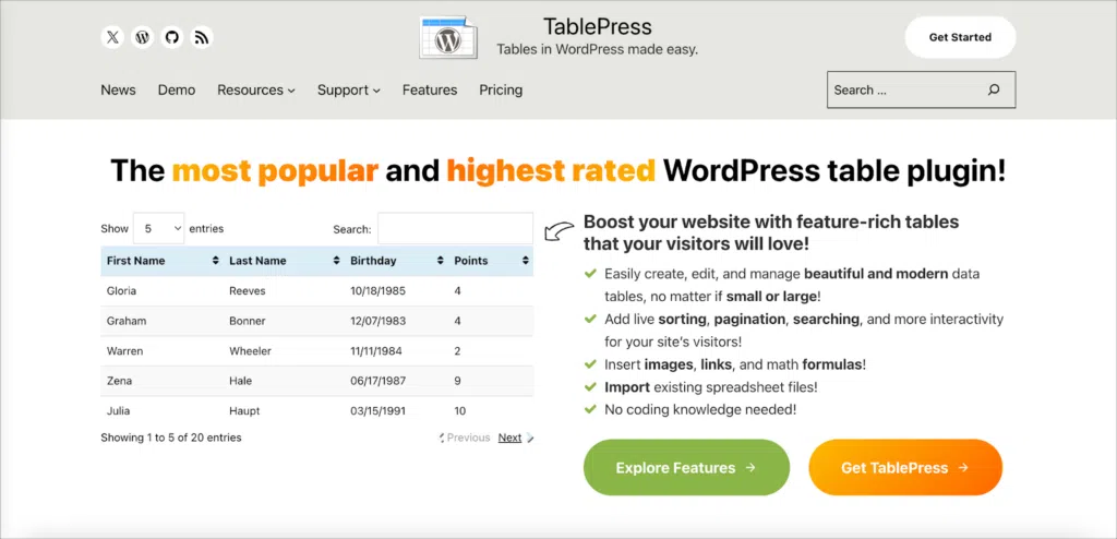 Top 6 best responsive table plugins for WordPress - GravityKit