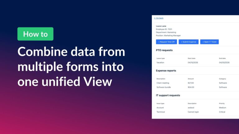 How to combine data from multiple forms into one unified View - GravityKit